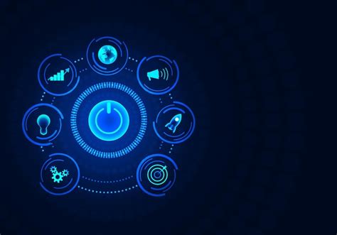 Premium Vector Background Smart Technology Power Button Technology