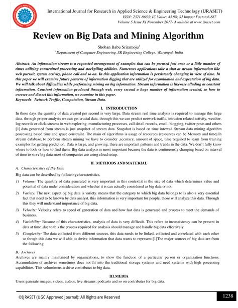 Pdf Review On Big Data And Mining Algorithm