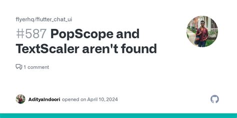 Popscope And Textscaler Arent Found · Issue 587 · Flyerhqflutter