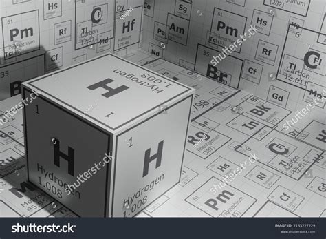 D Background Elements Periodic Table Hydrogen Stock Illustration Shutterstock