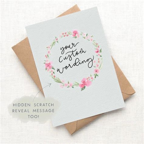 Hidden Message Scratch Reveal Card Custom Wording Ting Card