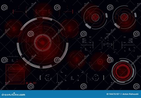 Futuristic Virtual Graphic Touch User Interface Hud Stock Vector Illustration Of Modern