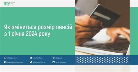 Як зміниться розмір пенсій з 1 січня 2024 року Пенсійний фонд України
