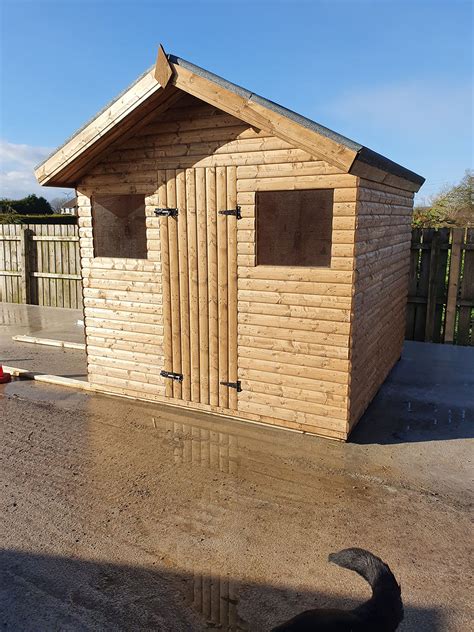 High Apex Log Effect Chalet Hillhead Sheds