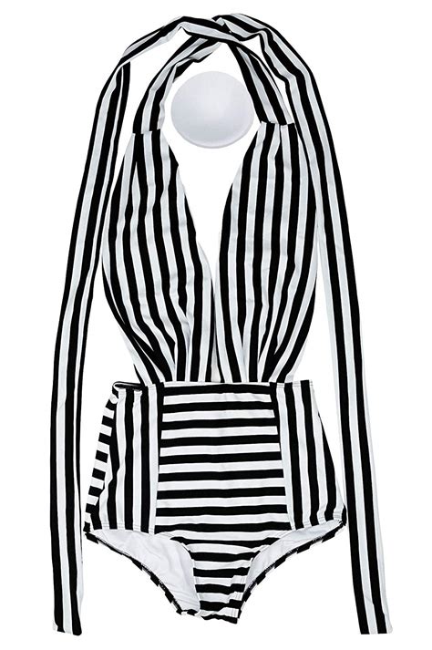 Miami Swimwear Deep V Neck Plunge Backless High Waisted Swimsuit