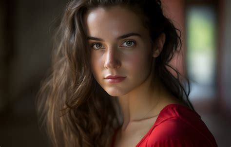 Wallpaper Face Hair Portrait Red Dress Face Hair Red Dress