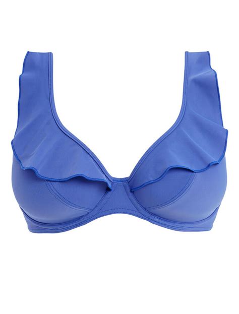 Freya Jewel Cove Underwire High Apex Bikini Top With J Hook Azure Pla