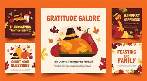 플랫 배너 컬렉션 추수 감사절 축하 디자인 벡터 일러스트 레이 션 10월에 대한 스톡 벡터 아트 및 기타 이미지 10월 3
