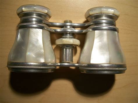 Vintage Pair Of Mother Of Pearl Lemaire Fabi Paris Opera Glasses With