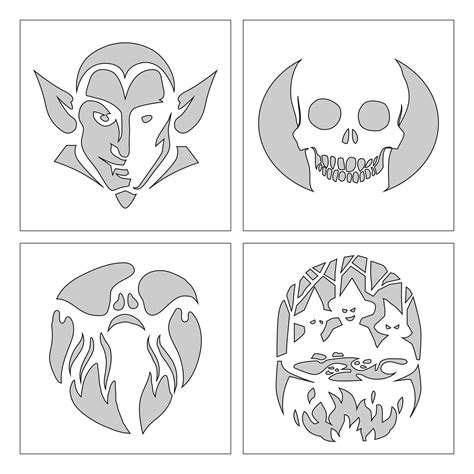 Printable Scary Pumpkin Carving Stencils Pumpkin Carving Templates