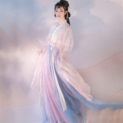 春秋冬季汉服女中国风出租广袖流仙裙古装齐腰齐胸襦裙租赁 虎窝淘