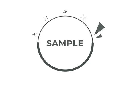 Sample Button Speech Bubble Banner Label Sample 24204515 Vector Art
