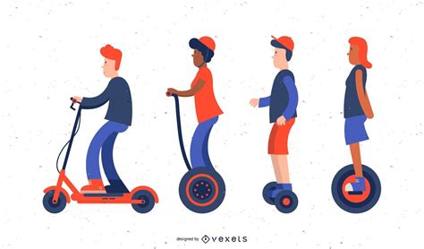 Baixar Vetor De Conjunto De Ilustração De Scooter