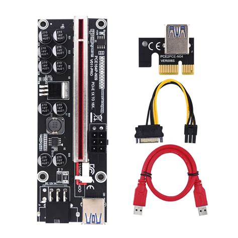 Tishric V011 프로 Pcie 라이저 011 Cabo 라이저 카드 Pci Express X16 10 커패시터 Gpu