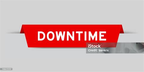 회색 배경에 단어 가동 중지 시간이 있는 빨간색 삽입 레이블 가격에 대한 스톡 벡터 아트 및 기타 이미지 가격 감소 건강관리와 의술 Istock