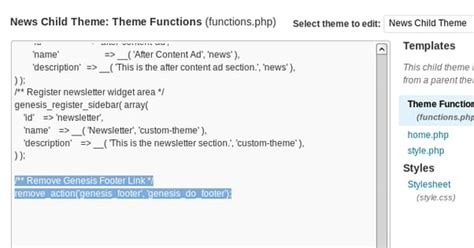 How Do I Remove My WordPress Theme Footer Links