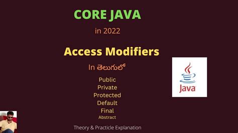 38java Access Modifiers In Telugu Public Private Protected