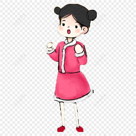 女孩png圖案素材免費下載，可愛卡通圖片，尺寸1100 × 1100px Lovepik