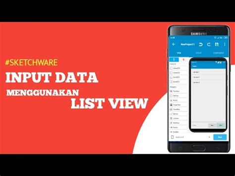 Sketchware Tutorial Input Data Menggunakan List View YouTube