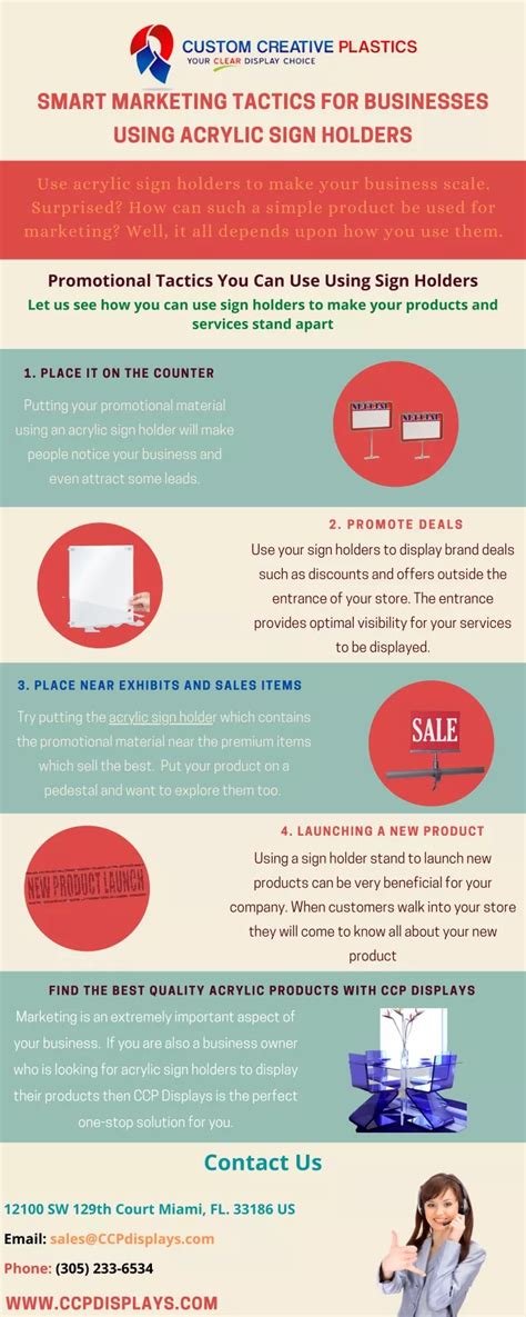 Ppt Smart Marketing Tactics For Businesses Using Acrylic Sign Holders
