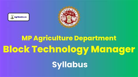 Mp Block Technology Manager Btm Syllabus Agri Books