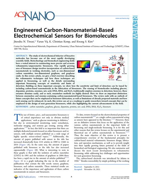 Pdf Engineered Carbon Nanomaterial Based Electrochemical Sensors For