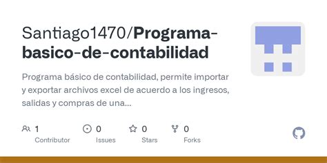 GitHub Santiago Programa basico de contabilidad Programa básico de contabilidad permite