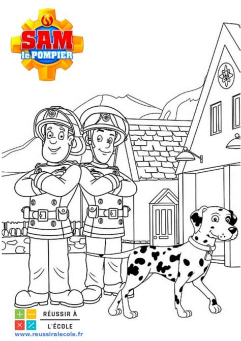 Coloriage Sam le pompier 15 images à imprimer GRATUITEMENT