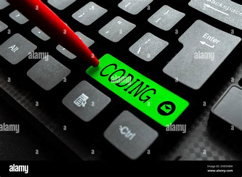 Conceptual Display Coding Conceptual Photo Assigning Code To Something