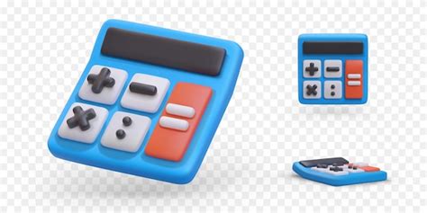 Premium Vector Set Of 3d Vector Calculators In Different Positions