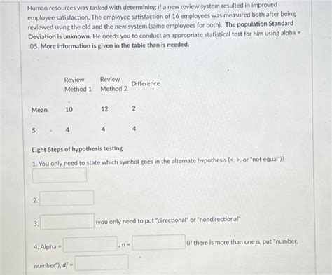Solved Human Resources Was Tasked With Determining If A New