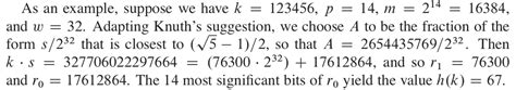 Python Compute Hash Value According To Multiplication Method