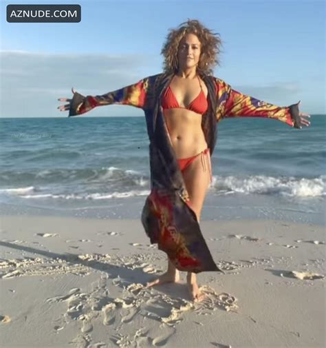 Jennifer Lopez Sexy Hitting The Beach In A Red Hot Bikini Aznude