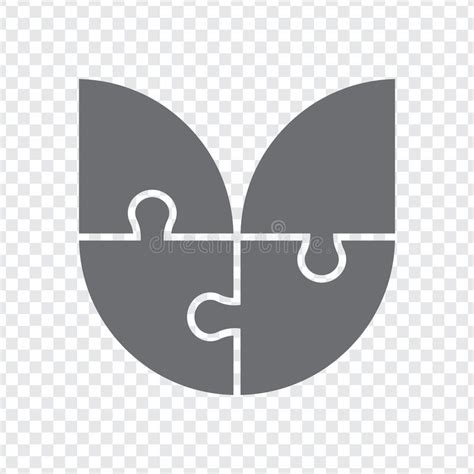 Simple Icon Puzzle In Gray Simple Icon Puzzle Of The Four Elements For