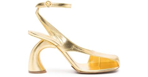 Dries Van Noten Mm Cut Out Metallic Pumps Lyst