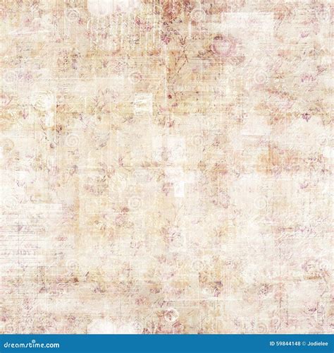 Antique Grungy Script And Floral Background Stock Photo Image 59844148