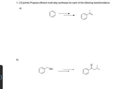 Solved Points Propose Efficient Multi Step Syntheses Chegg