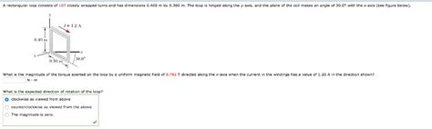 solved a rectangular loop consists of 107 closely wrapped
