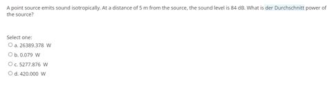 solved a point source emits sound isotropically at a