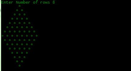 C Programming C Program To Print Diamond Pattern
