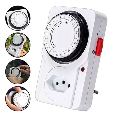 Temporizador Timer Mecânico Tomada Bivolt 24 Horas MercadoLivre