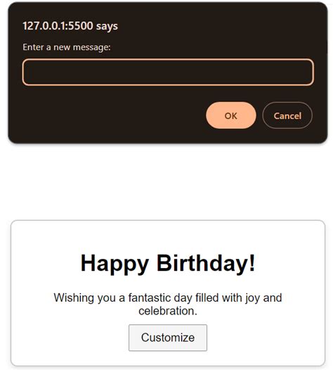 Creating A Personalized Greeting Card With Html Css And Javascript