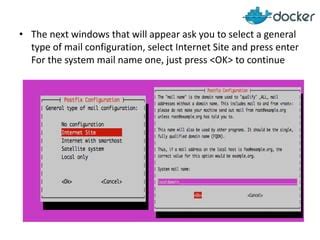 Installing And Running Postfix Within A Docker Container From The