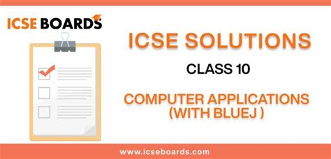 Understanding Computer Applications With Bluej Class 10 Icse Solutions