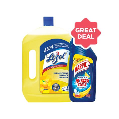 Harpic Disinfectant Liquid Toilet Cleaner Sparkling Lemon Lizol