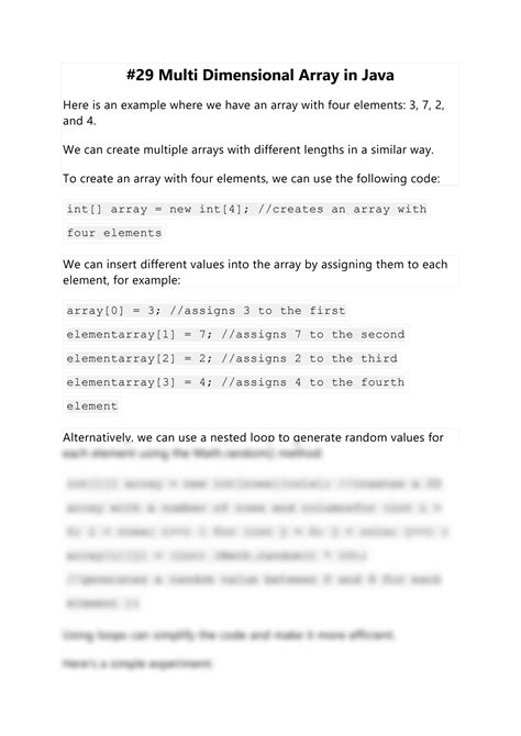 Solution Multi Dimensional Array In Java Studypool