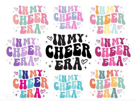 In My Cheer Era Svg Groovy Letters Cheer Shirt Svg Cheerleading Svg Cheerleader Svg Instant