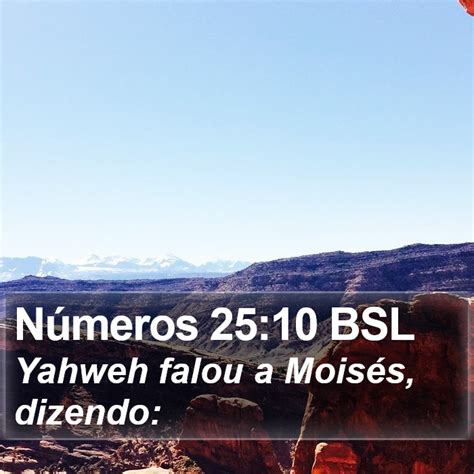 Números BSL Yahweh falou a Moisés