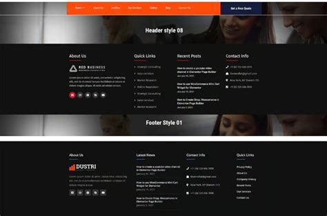 Elementor Header Footer Builder Addon Website Design Templates Etsy