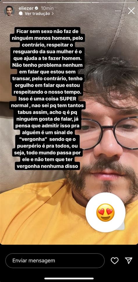 Eliezer manda recado para críticos sobre vida sexual Viih Tube